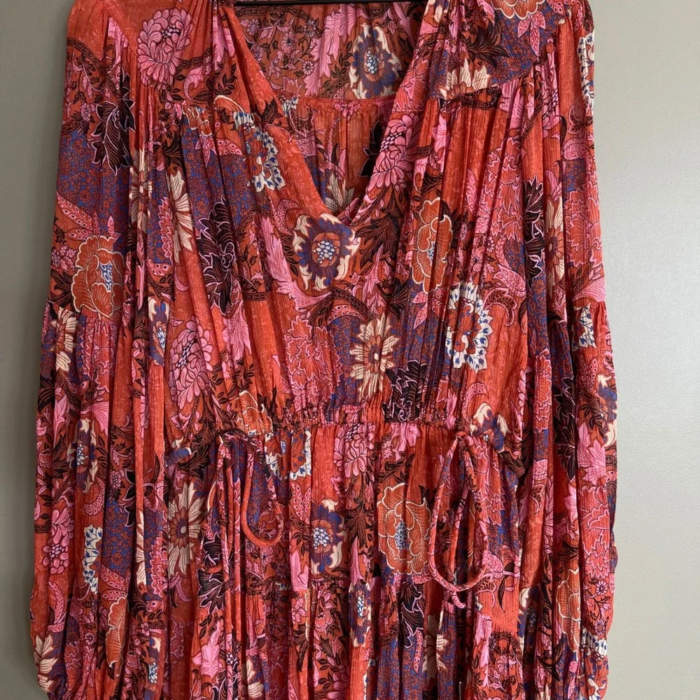 A.L.C. | Dresses | Alc Elise Dress Floral Silk Dress Crimson Red Pink ...